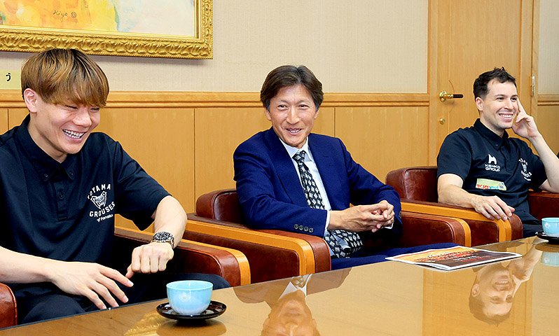 B1復帰のグラウジーズ社長ら来社 「魅力あるチームに」｜北日本新聞webunプラス