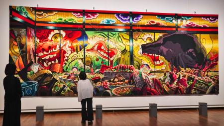 「千と千尋」の巨大タペストリー｜北日本新聞webunプラス