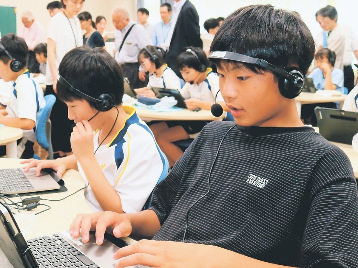 AIと楽しく英会話 朝日・さみさと小で授業公開、教育関係者「児童の自信に」｜北日本新聞webunプラス