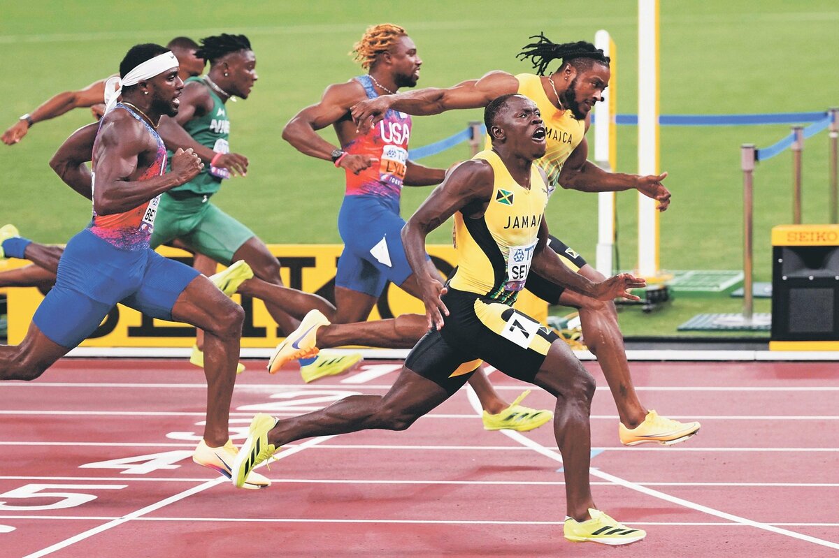 セビルが世界最速、短距離王国に栄冠取り戻す 世界陸上男子100メートル｜北日本新聞webunプラス