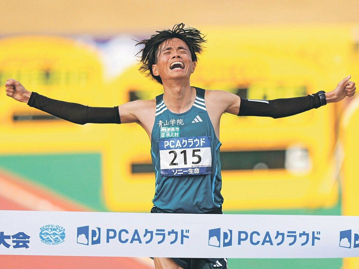 青学大の若林2位、初マラソン日本最高 別府大分毎日マラソン、引退レースで2時間6分7秒｜北日本新聞webunプラス