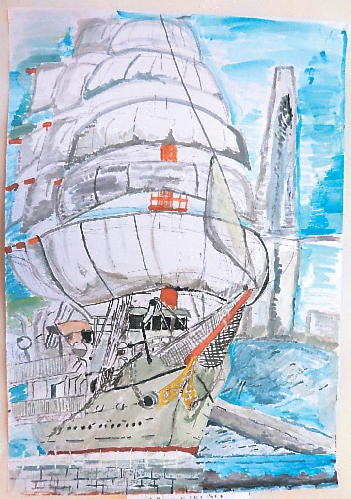 井川さん（中太閤山小6）深田さん（大門小1）最優秀 射水で海王丸絵画コンクール｜北日本新聞webunプラス