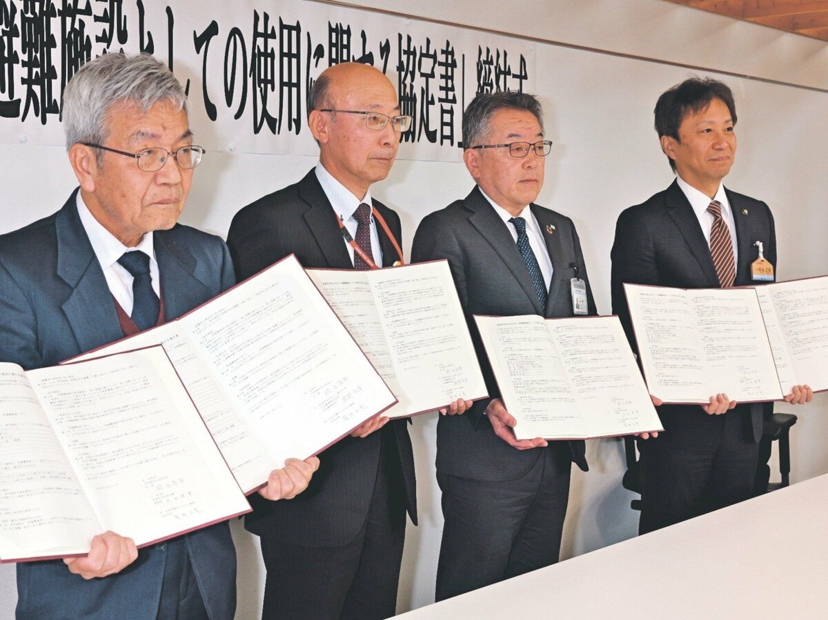 津波発生時の一時避難所に 氷見市・中央地区自主防災会、民間3施設と協定｜北日本新聞webunプラス