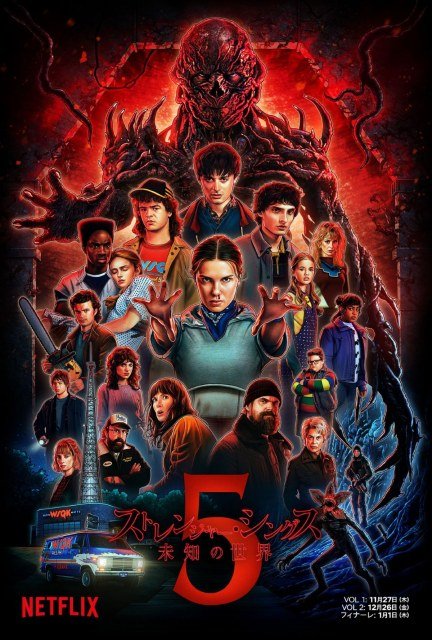 『ストレンジャー・シングス』シーズン5配信前に快挙、過去の全シーズンが同時トップ10入り｜北日本新聞webunプラス