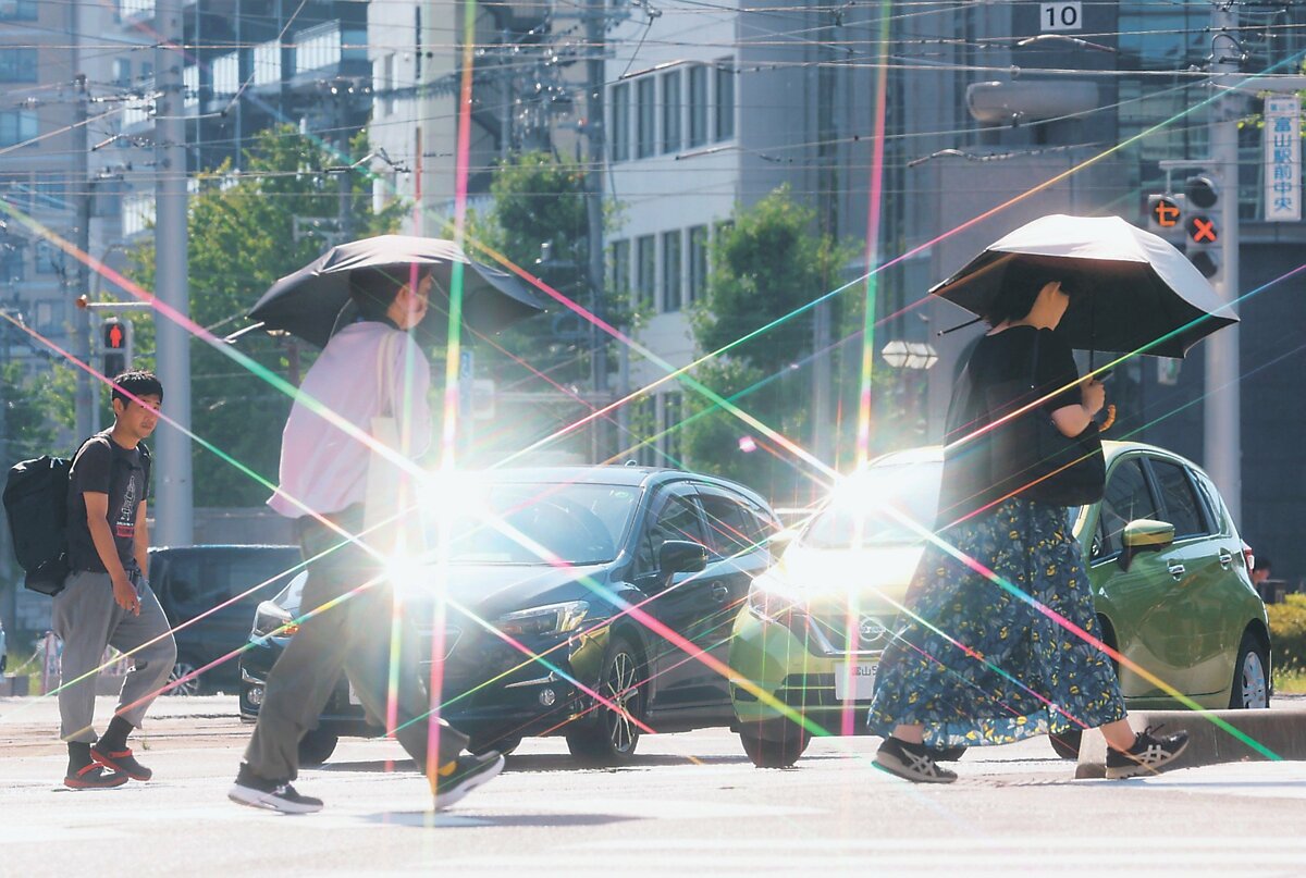 日差し強烈 県内7日連続猛暑日（7月24日）｜北日本新聞webunプラス