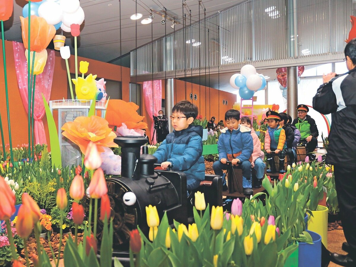 一足早く春が来た 砺波・四季彩館でチューリップ展、鉢や切り花1万本彩る｜北日本新聞webunプラス