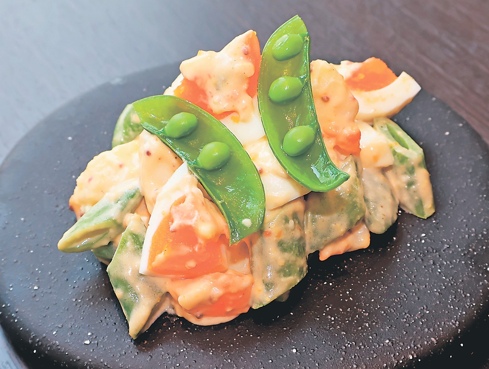 スナップエンドウと卵のサラダ｜北日本新聞webunプラス