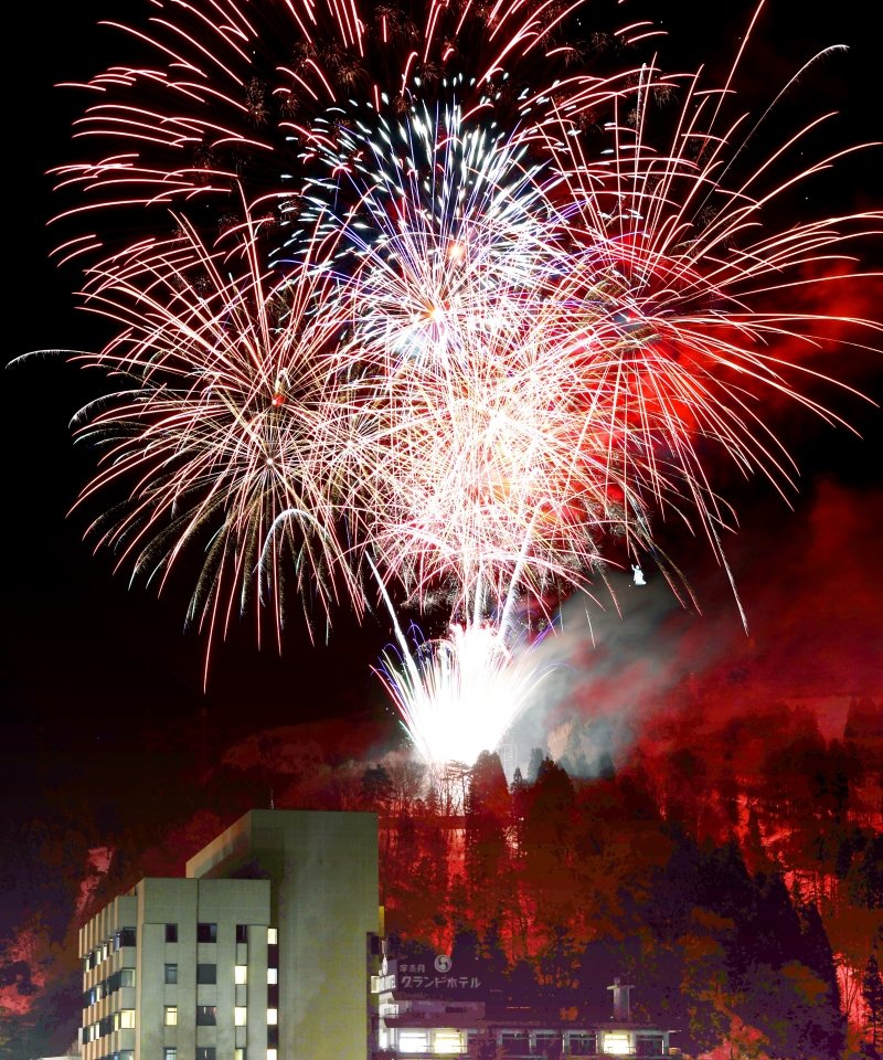 宇奈月温泉開湯100周年フィナーレ特別音楽花火｜北日本新聞webunプラス