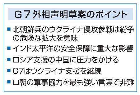 G7外相、北朝鮮の参戦懸念｜北日本新聞webunプラス
