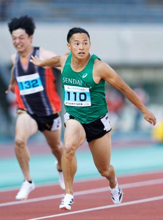男子100mは佐々木琢磨が優勝｜北日本新聞webunプラス
